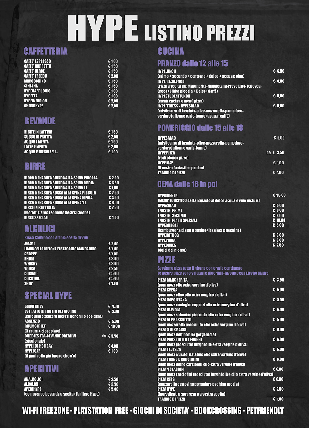 MENÙ | HYPE