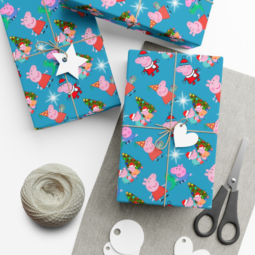 Peppa pig wrapping paper, Gift Wrap Paper, Peppa pig christmas wrapping ...