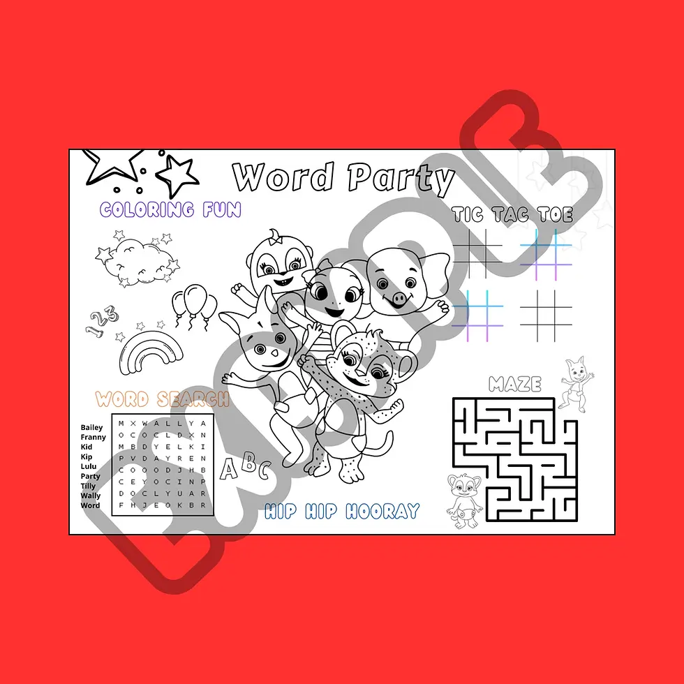 word party coloring pages