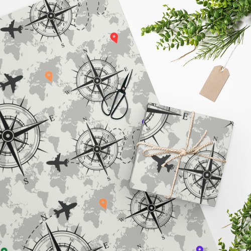 World map Wrapping Paper, Map of the world wrapping paper for gifts ...