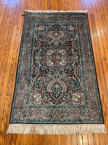 Extra Fine Silk Chinese Tabriz, size 3'x4'8" | puffinrugs