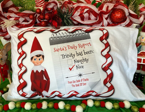 Custom Elf Standard Pillowcase | Bunnies & Bows