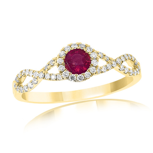 DFJ Petite Ruby & Diamond Ring | Dubin’s Fine Jewelry