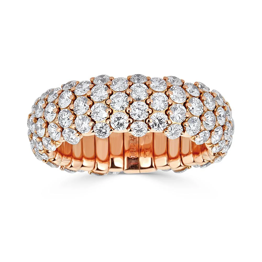 Zydo Italy Diamond Domed Small Stretch Ring | Dubin’s Fine Jewelry