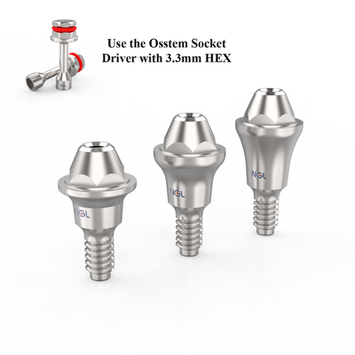 MegaGen AnyRidge Compatible Straight Multi Unit Base Height=1.5/2.5/3.5 ...