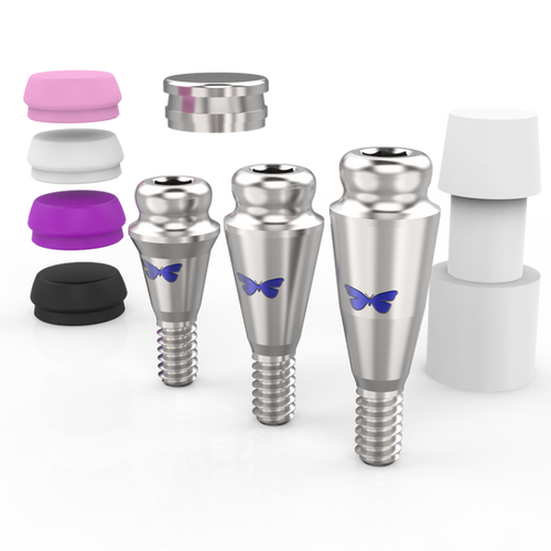 MegaGen Mini Compatible Straight Over Denture Set heights 1,2,3mm | NGL ...