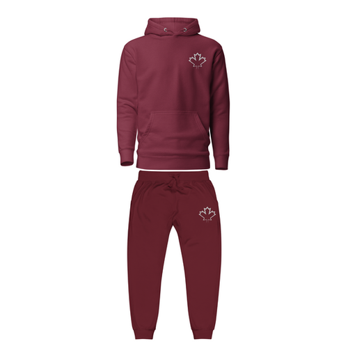 Canadian Maple Crimson Luxe Sweatsuit – Tracksuit | MindDesignStore