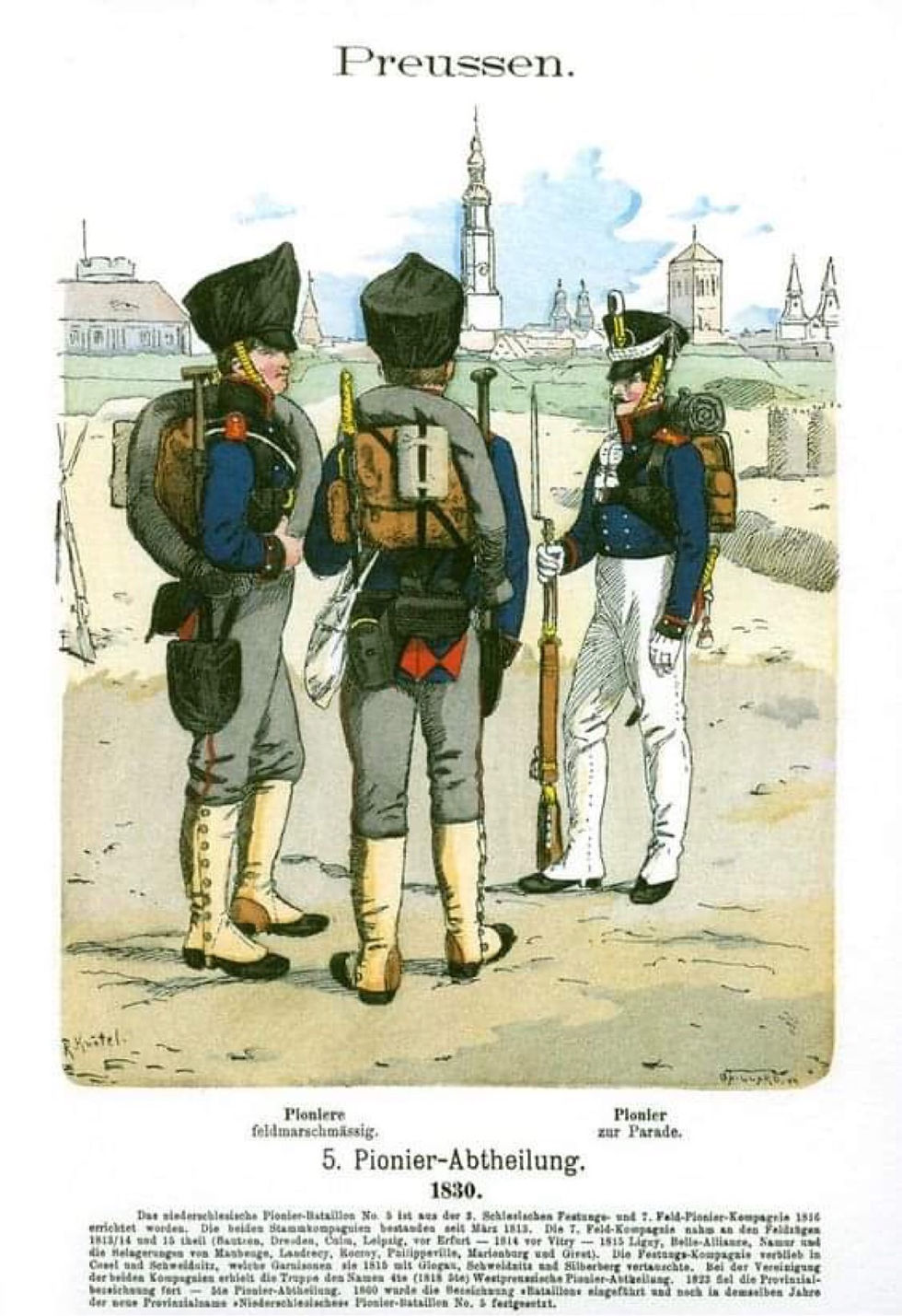 Late Prussian infantry Sappers | napoleonicwars