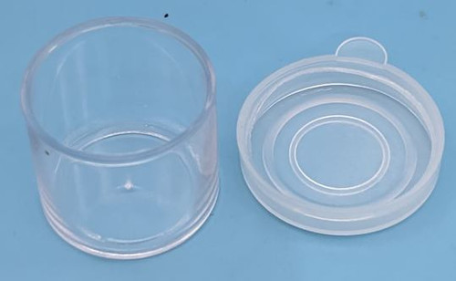 Clear plastic vials with caps, 10ml, (50 pcs) - B121 | Carolina Singapore