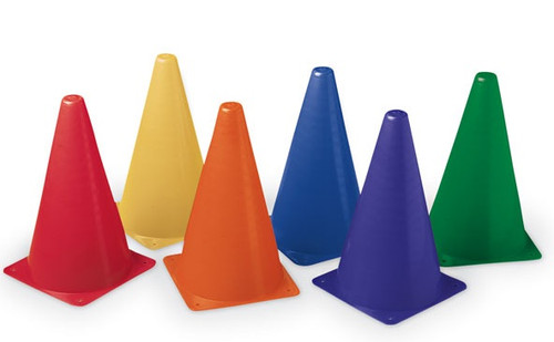 Polyethylene Cones, 9 inch, Set of 6 colors | Carolina Singapore