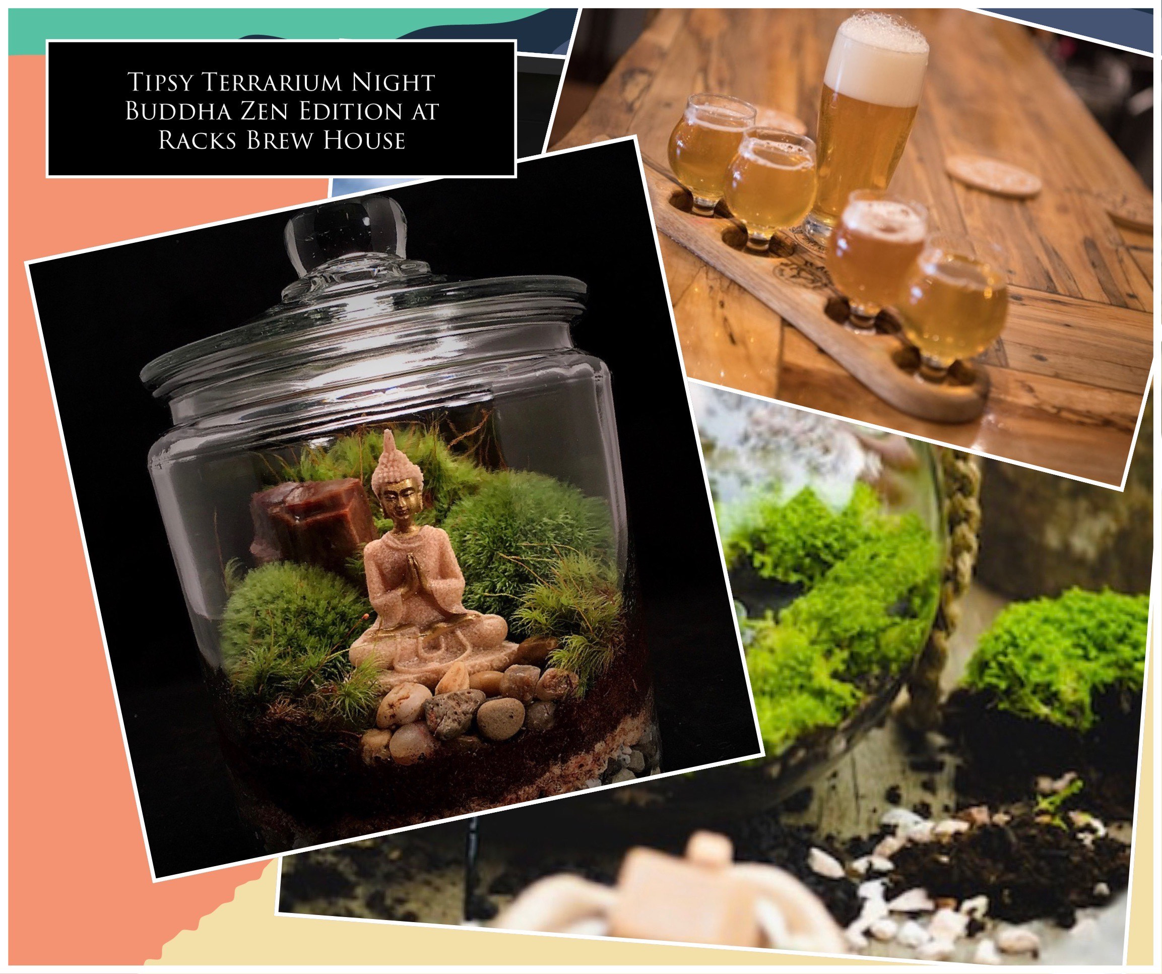 Tipsy Terrarium Night: Buddha Zen Edition at Racks Brew House | Pixie Moss Meadows