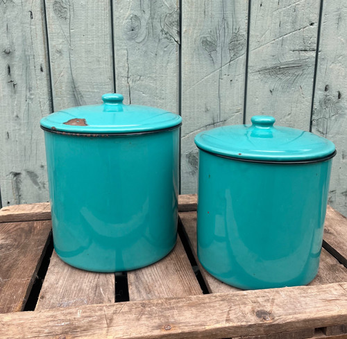 Large Enamel Japanese Pots | The Old Barn