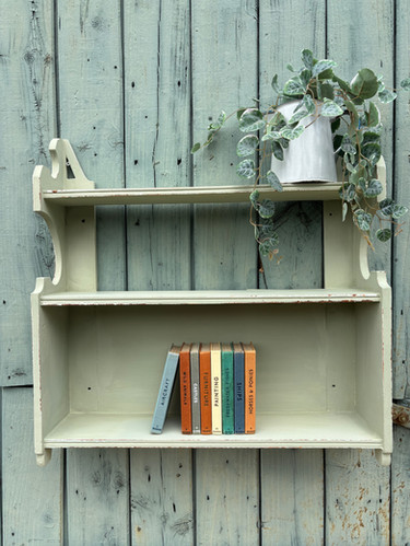 Painted Green Wall Shelf | The Old Barn