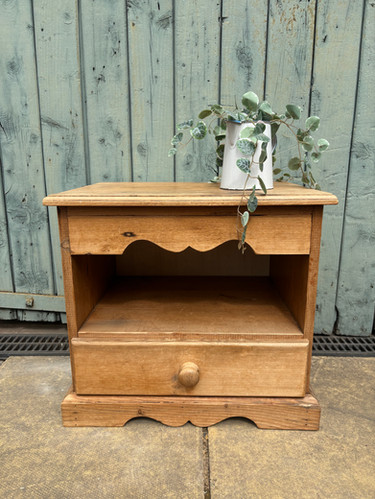 Pine Bedside Table / Small Unit with Drawer | The Old Barn