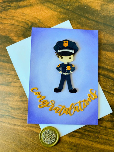Congratulations Police Greeting Card, Police Academy Graduation | Punkadunk