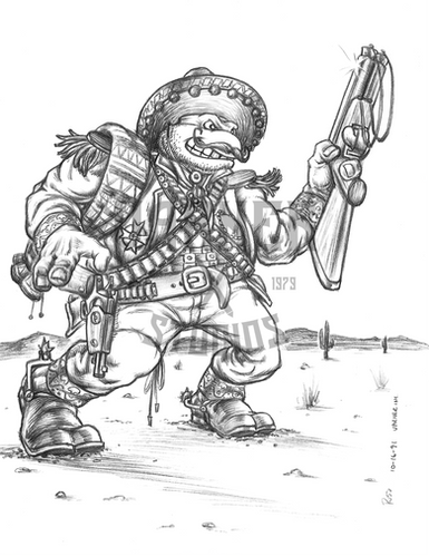 Bandito Bashin Mike Concept Art Print | Varner Studios