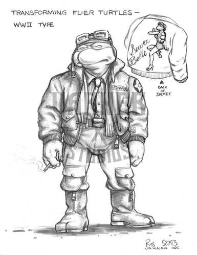 WW2 Pilot Turtle Concept Art Print | Varner Studios