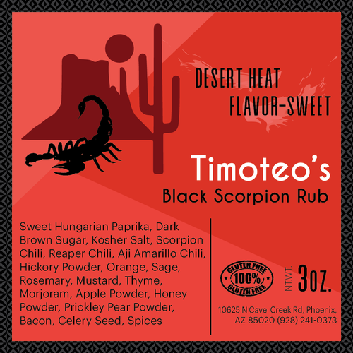 Experience the Heat: Black Scorpion Spice Rub by Timoteo's