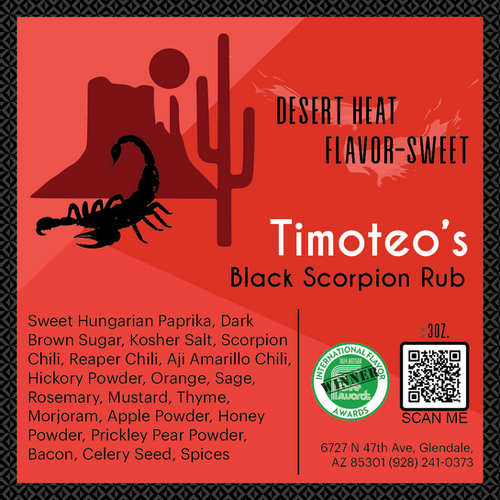 Experience the Heat: Black Scorpion Spice Rub by Timoteo's