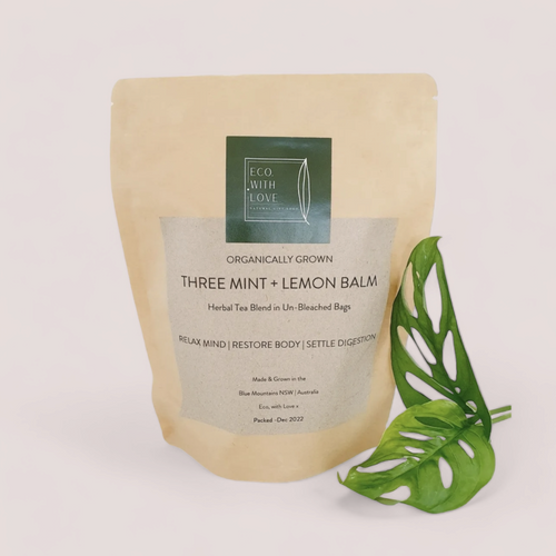MINT+ LEMON BALM TEA || Un-bleached tea bags | Eco, with love
