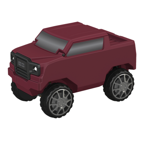 Maroon RC Pick-Up Truck Cooler | C3 Creative Custom Coolers