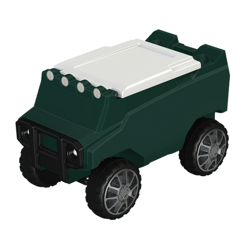 Green Remote-Control Rover Cooler | C3 Creative Custom Coolers
