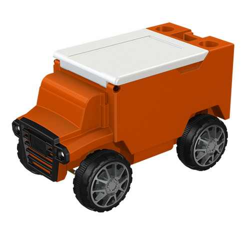 Orange Remote-Control Delivery Truck Cooler | C3 Custom Coolers