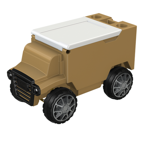 Tan Remote-Control Delivery Truck Cooler | C3 Custom Coolers