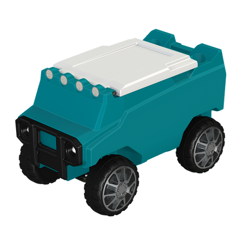 Teal Remote-Control Rover Cooler | C3 Creative Custom Coolers