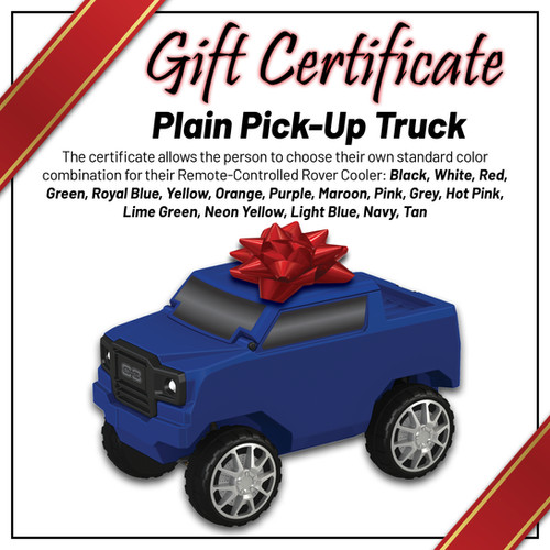 Plain Pick-Up Truck - Gift Certificate | C3 Creative Custom Coolers