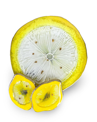 Lemon Resin Art Platter and Coasters | Unique Tableware Gift