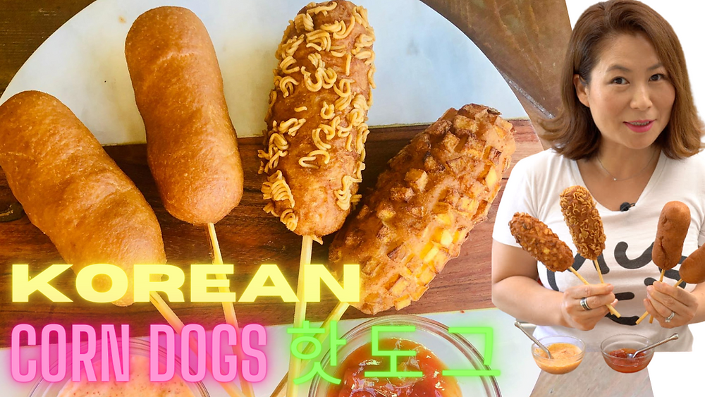 Corn Dog Recipe Mozzarella Cheese, CRUNCHY Ramen & Potato Corn Dogs 핫도그 ...