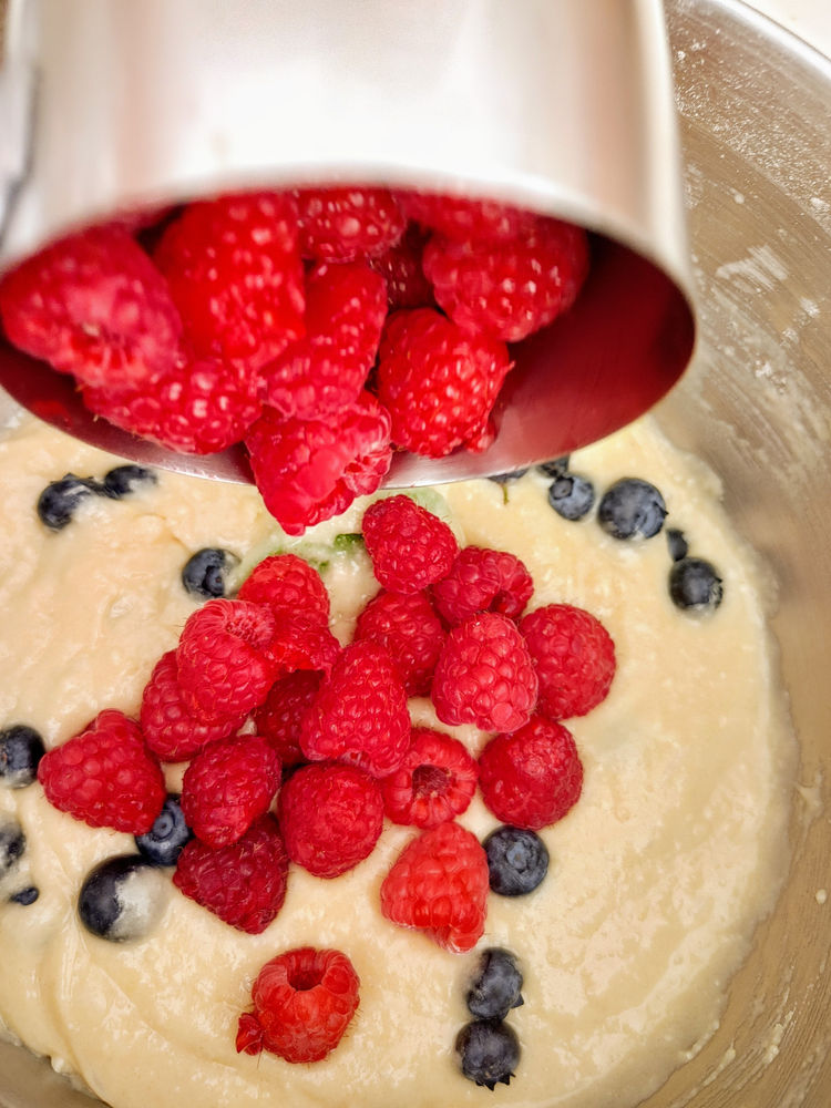Blueberry and Raspberry Breakfast Cake