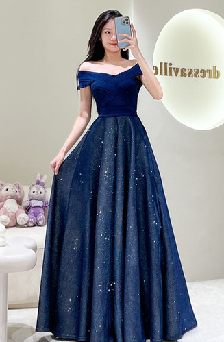 Prom Navy Stardust OS Gown | Dressaville
