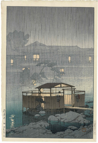 Hasui - Rain at Shuzen-ji, Izu; Shozen-ji, Izu | Japanese woodblock ...