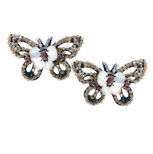 Beaded Butterfly Shoe Clips | 3johnstonandbell