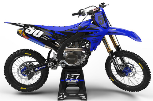 YAMAHA "MATRIX" BLUE / BLACK GRAPHICS KIT | Holeshot Graphics