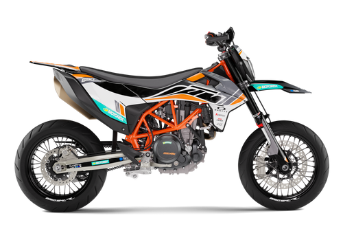 KTM "VENTURE" BLACK / GREY ADVENTURE GRAPHICS KIT | Holeshot Graphics