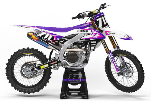 YAMAHA "VISION" WHITE / PURPLE GRAPHICS KIT | Holeshot Graphics