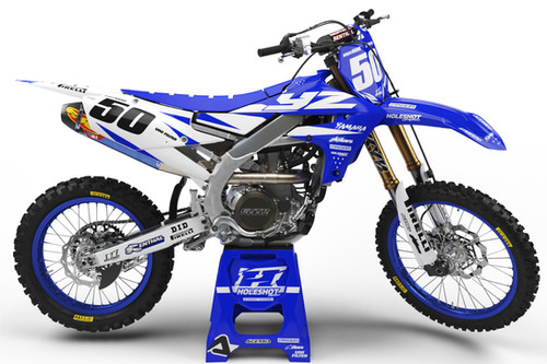 YAMAHA "MATRIX" BLUE / WHITE GRAPHICS KIT | Holeshot Graphics