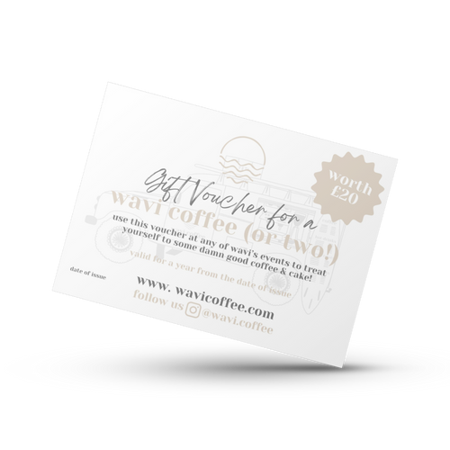 £20 Wavi Coffee Gift Card | Coffee Shop Gift Card for Wavi Coffee