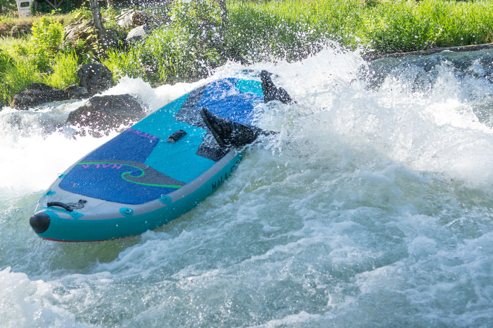 How to fall whitewater paddle boarding