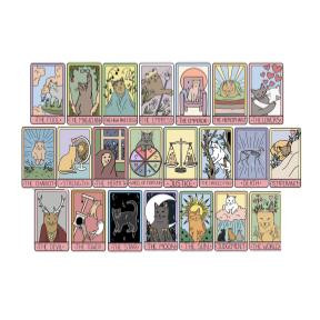 Kitty Major Arcana Tarot Enamel Pins (Single or Set Options) | Love ...