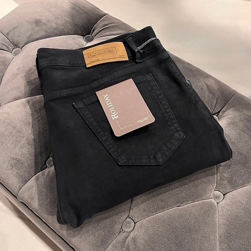Holiday - Black Moleskin Plat Jeans | JONJAMES