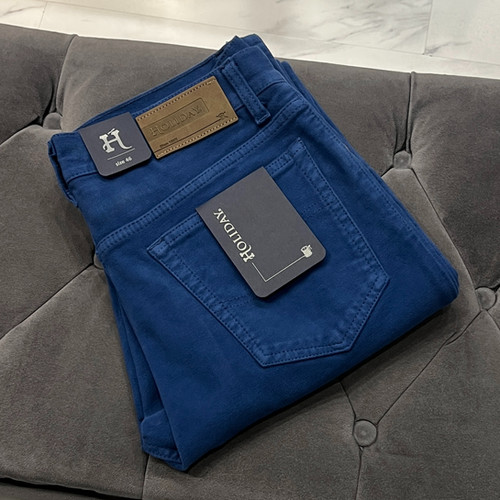 Holiday - Royal Blue Moleskin Plat Jeans | JONJAMES