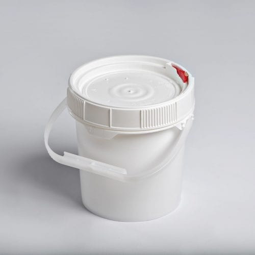 0.6 Gallon Screw Top Pail & Cover, UN Rated, White | Northern Container