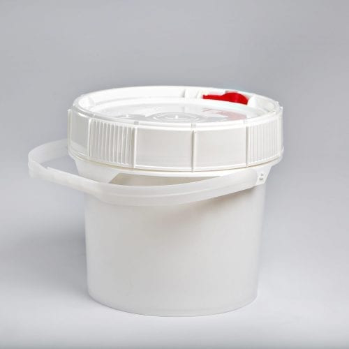 2.5 Gallon Screw Top Pail & Cover, UN Rated, White | Northern Container