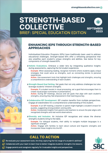 SBC Brief: Enhancing IEPs Through Strength-Based Approaches | StrengthBasedColl