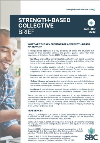 SBC Brief: What Are The Key Elements of a Strength-Based Approach ...