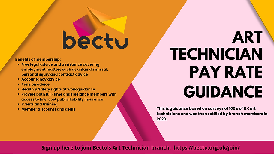 PAY RATE GUIDANCE | BECTU Art Technician Branch